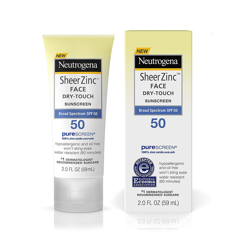 Sheer Zinc Face Dry-Touch Sunscreen Broad Spectrum SPF 50 - Neutrogena ...